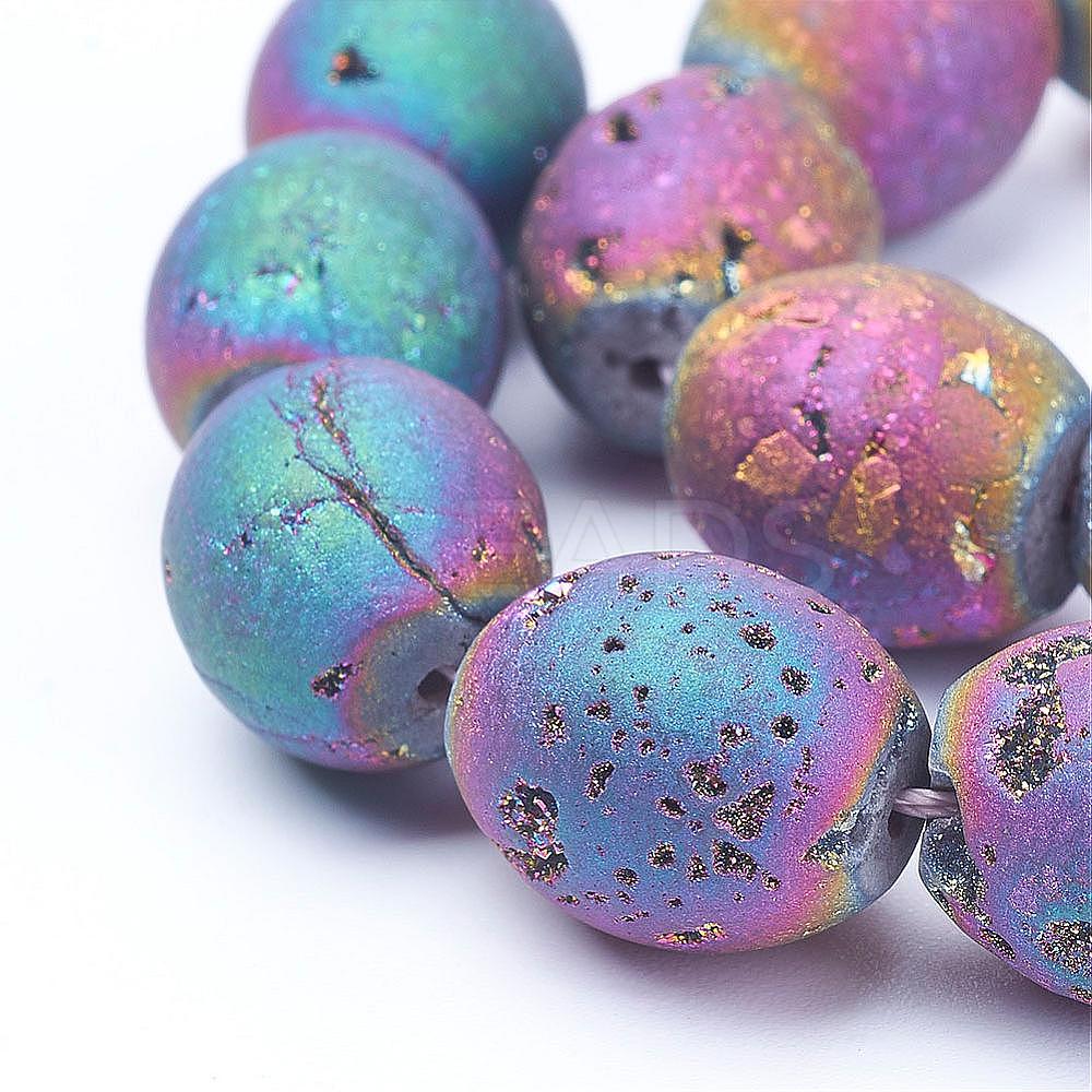 Wholesale Electroplated Natural Druzy Geode Agate Bead Strands KBeads Wholesale Electroplated Natural Druzy Geode Agate Bead Strands KBeads