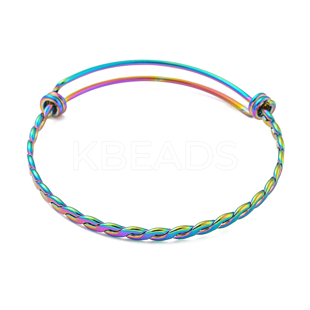 Wholesale Twist Stainless Steel Bangles - KBeads.com