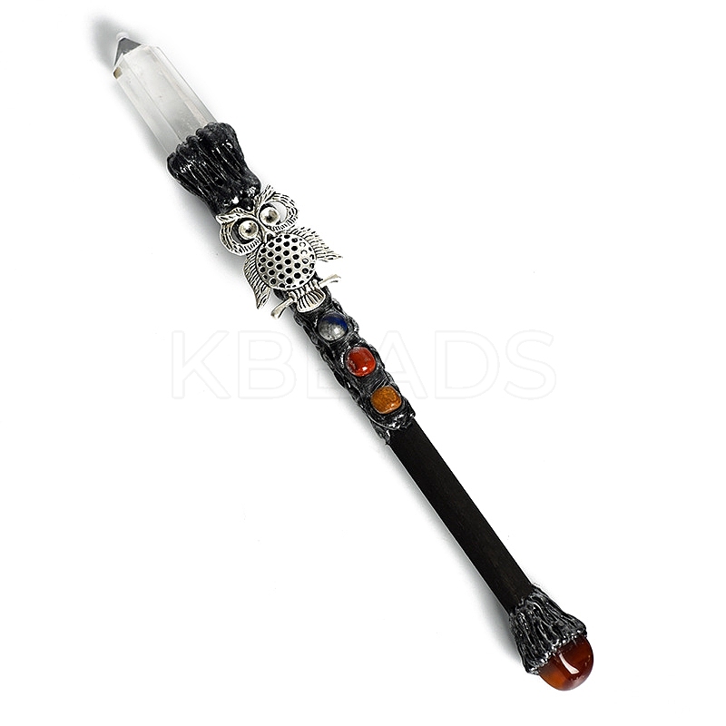 Wholesale Natural Quartz Crystal & Red Agate Magic Wand - KBeads.com
