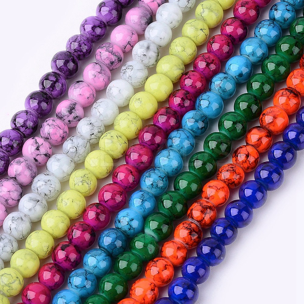 Wholesale Spray Painted Glass Bead Strands - KBeads.com